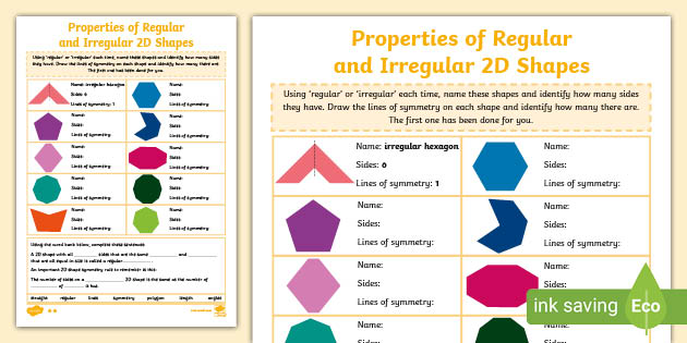 👉 Y4 Symmetry of Regular & Irregular 2D Shapes Differentiated